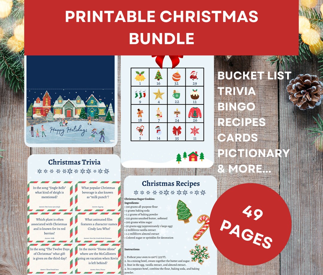 Christmas Games the Ultimate Christmas Bundle Christmas - Etsy