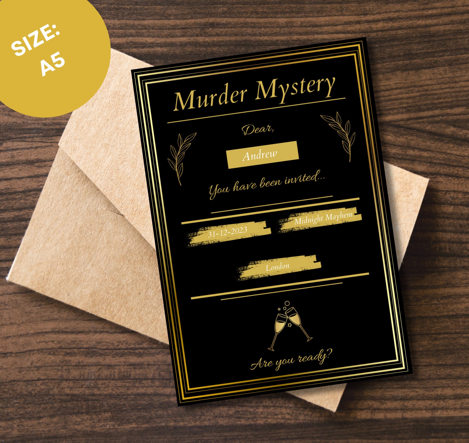 Editable Murder Mystery Party Invitations. Event Invitations. - Etsy