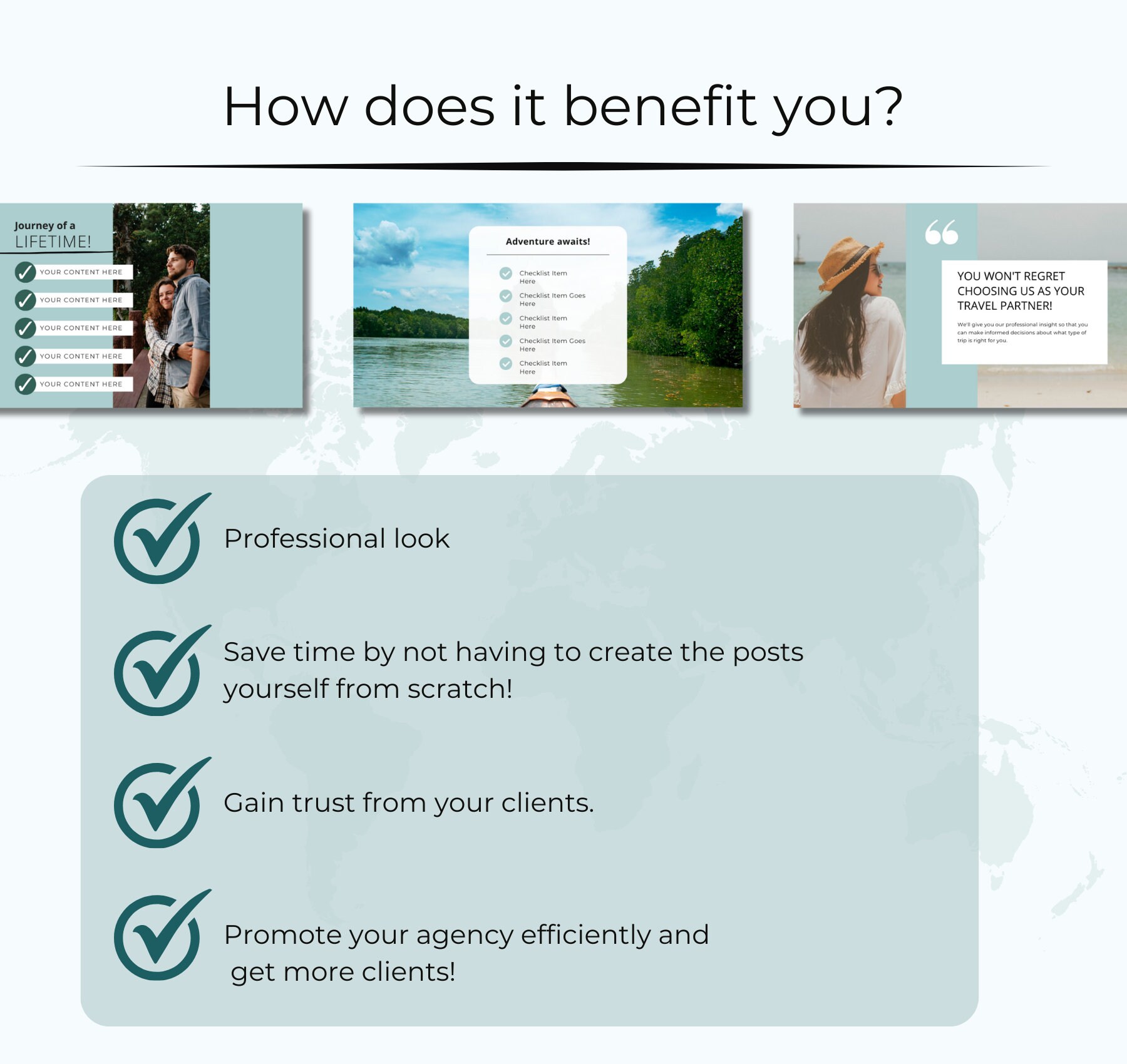 Travel Agent Facebook Post Templates. Small Business Marketing. Travel ...