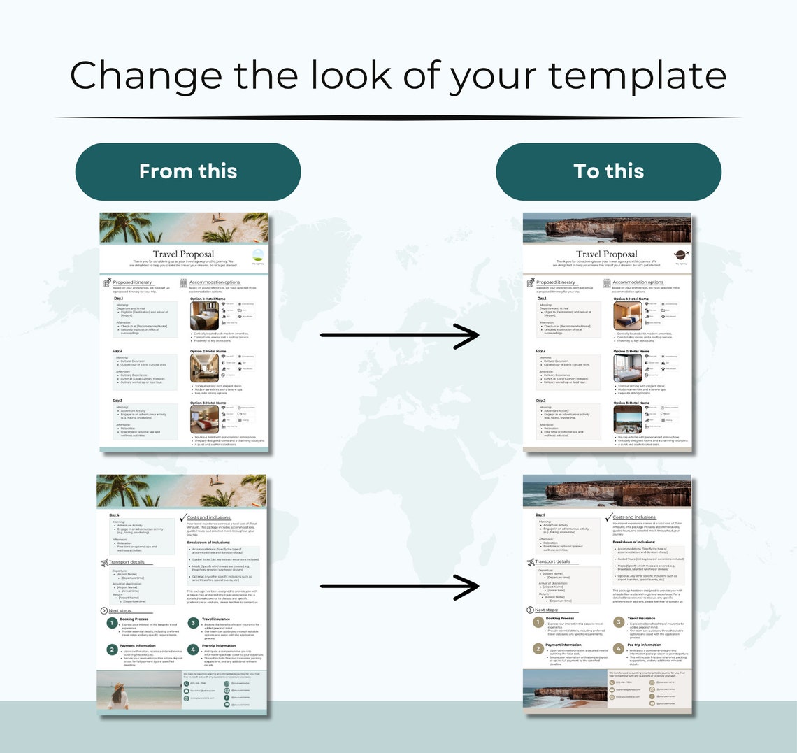 Travel Agent Proposal Template, Travel Advisor Marketing Forms, New ...