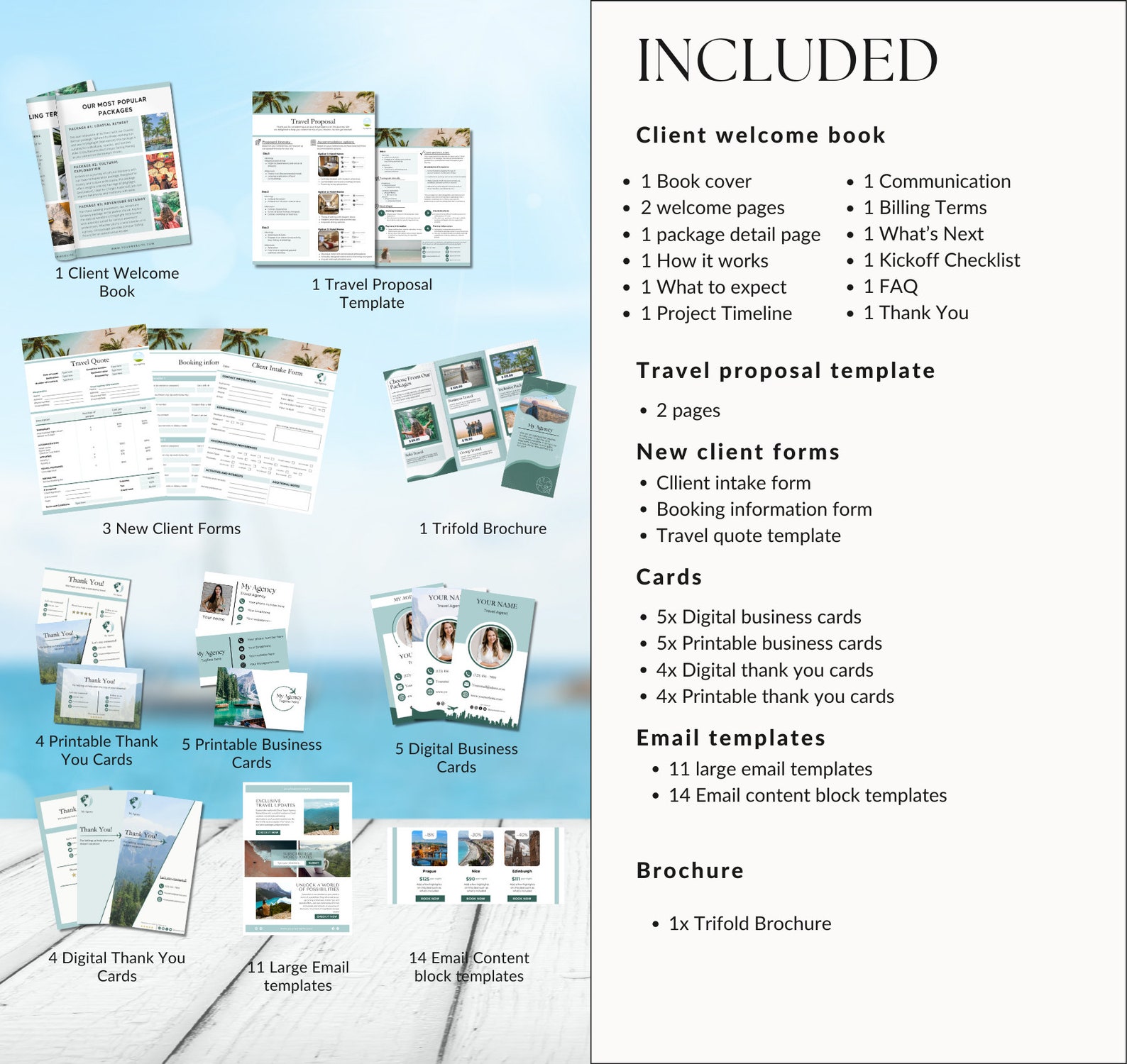 Travel Agent Onboarding Bundle Travel Proposal Templates Email ...