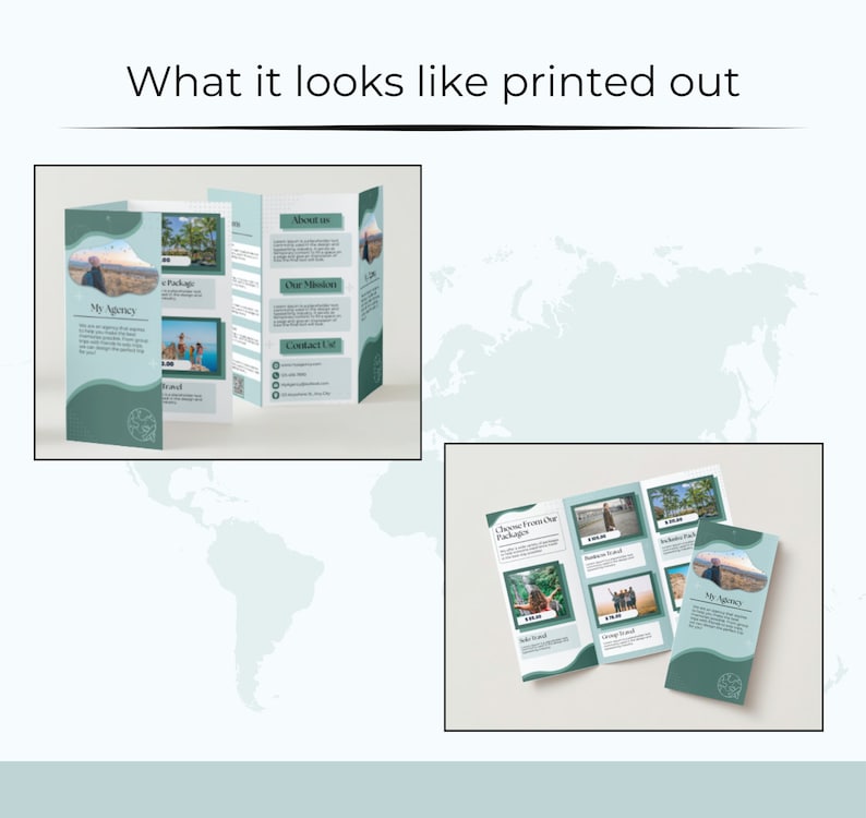 Travel Agent Brochure, Tri Fold Brochure Travel Advisor, Travel Agent ...