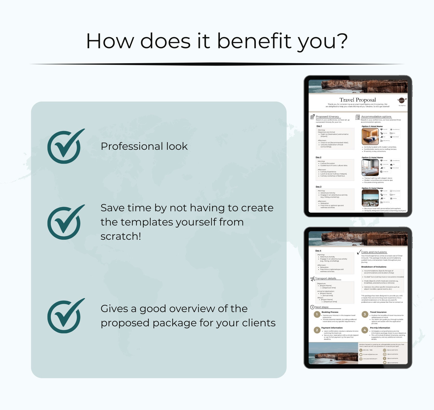 Travel Agent Proposal Template Travel Advisor Marketing Forms New ...