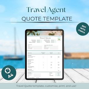 Travel Agent Quote Template. Travel Agent Template. Inquiry Template ...