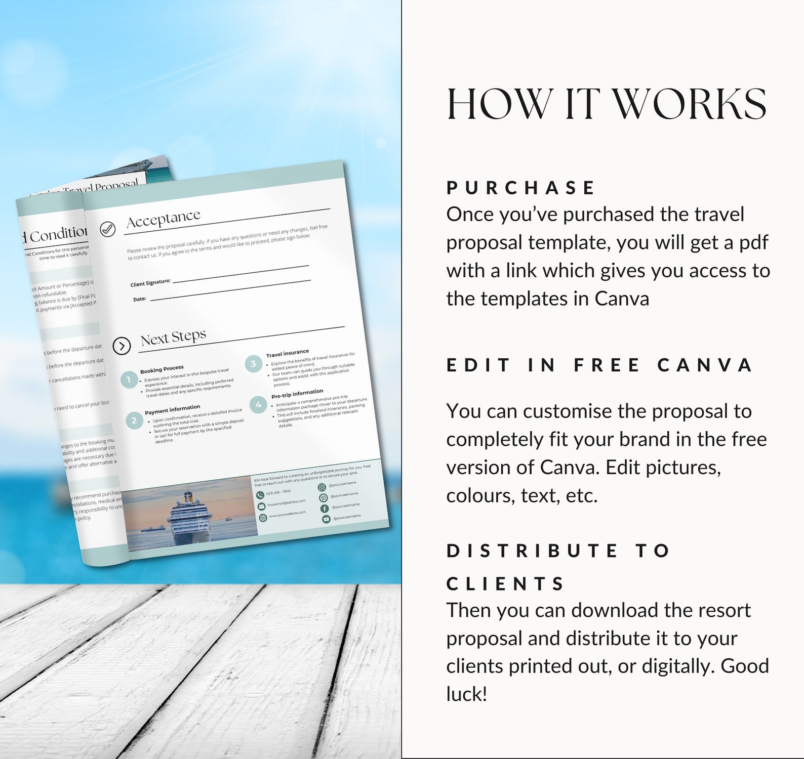 Cruise Travel Agent Proposal Template Marketing Forms Travel Advisor ...