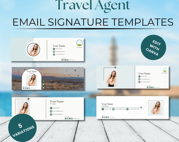Travel Agent Email Signature Template, Minimalist Business Email ...