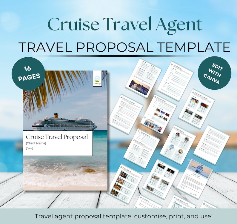Cruise Travel Agent Proposal Template Marketing Forms Travel Advisor ...