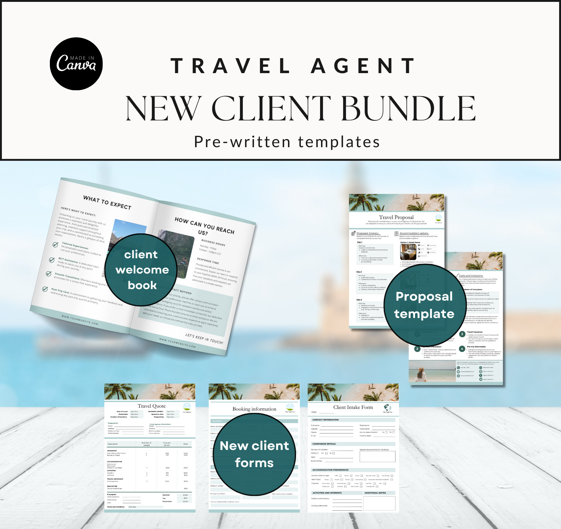 Travel Agent Proposal Template, Travel Advisor Marketing Forms, New ...