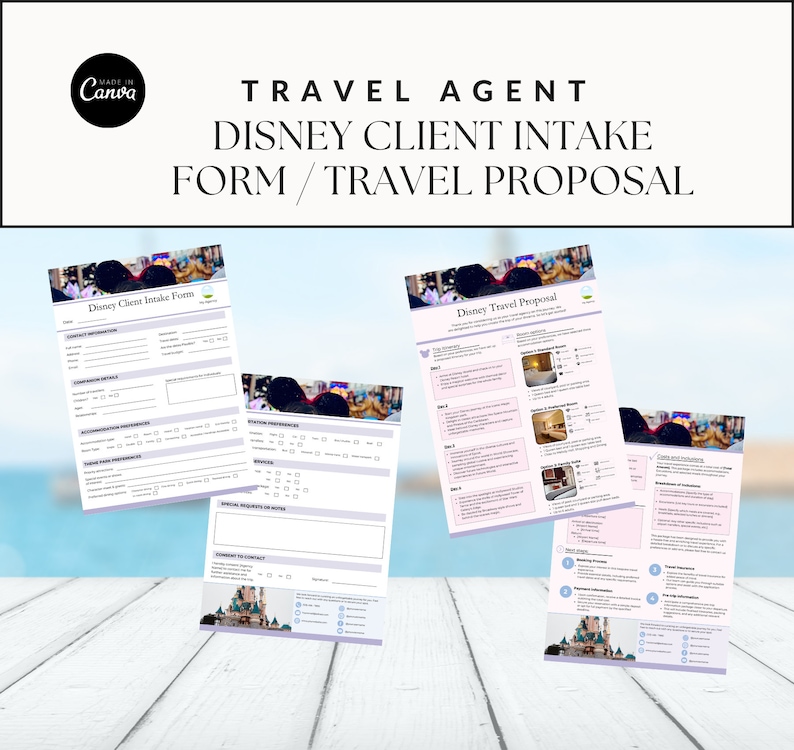 WDW Client Intake Form Travel Agent Travel Agent Proposal Templates ...