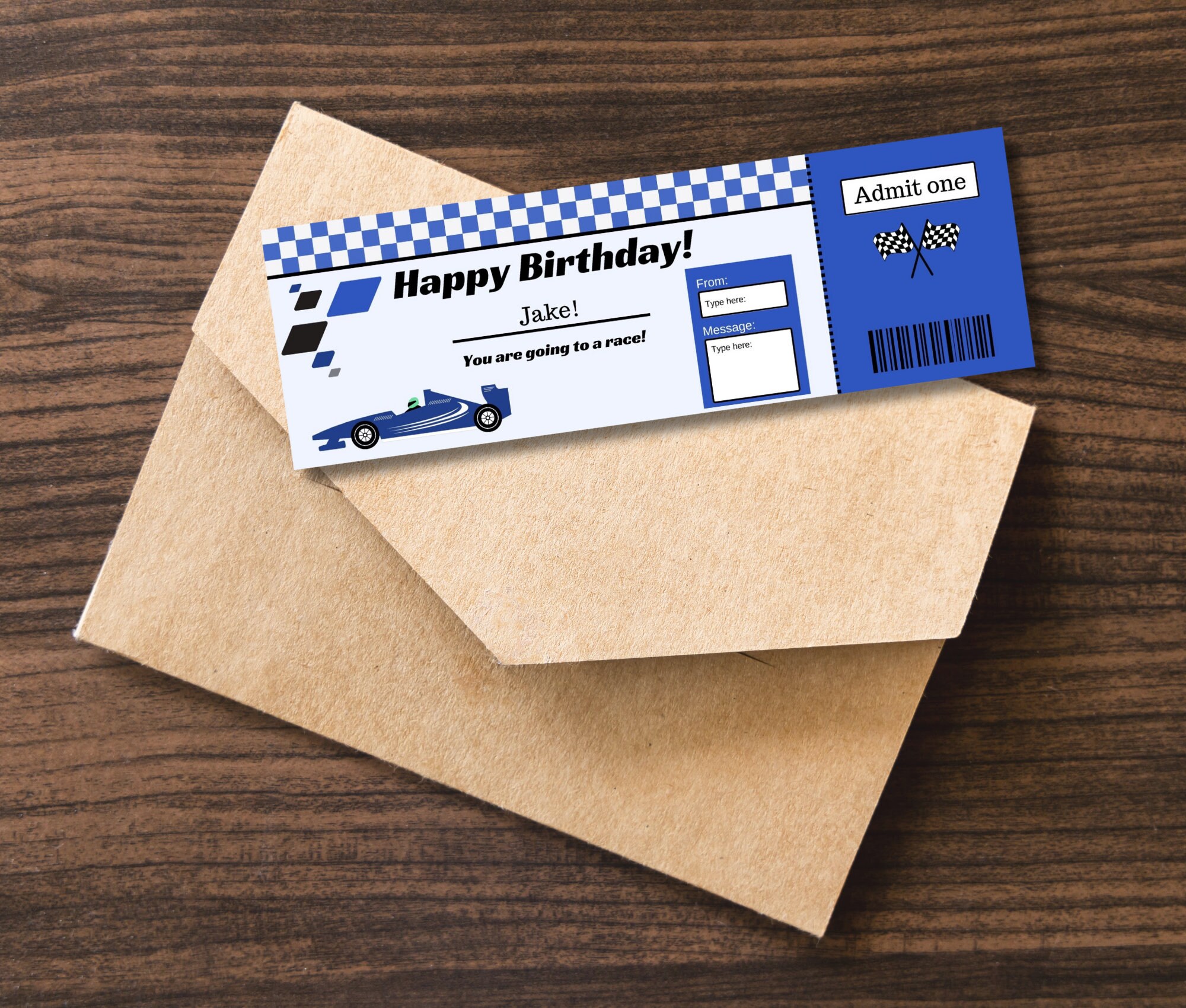 Editable Racing Ticket. Racing Invitation Editable Printable - Etsy