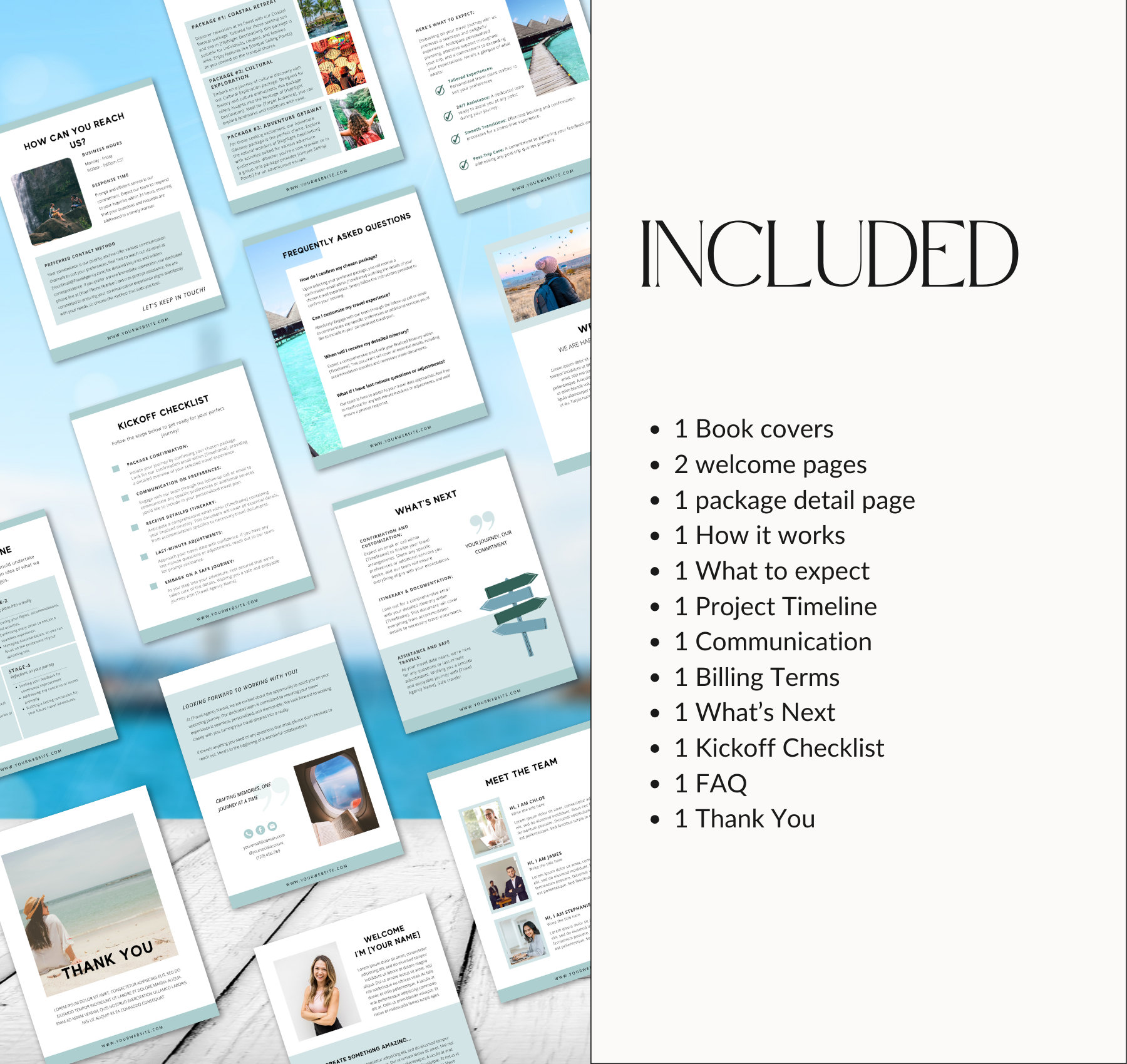 Travel Agent Client Welcome Book Onboarding Book Travel Advisor Small ...