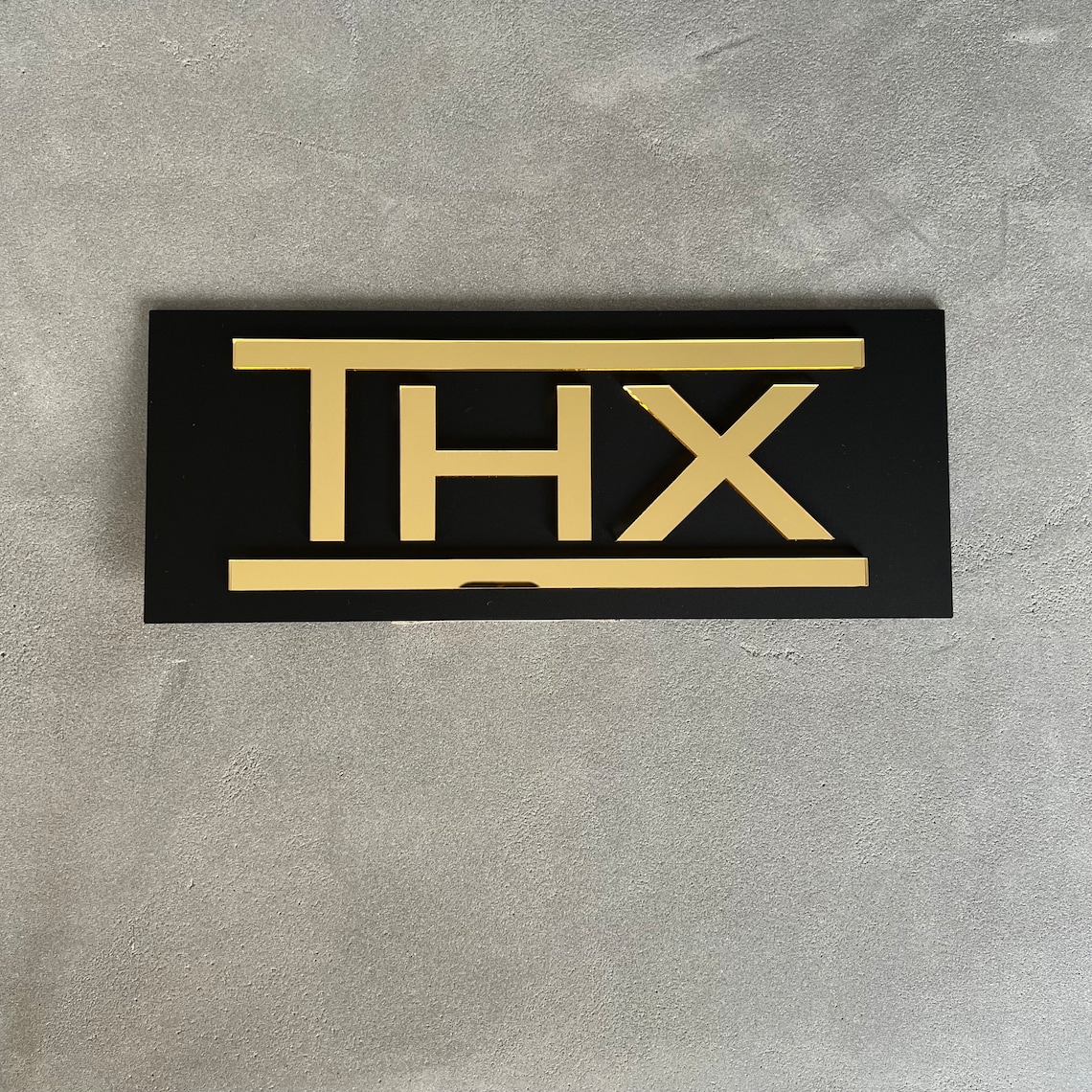 THX | Cinema Room | Home Theatre Signs | Gold Mirror | 3D Signage - Etsy