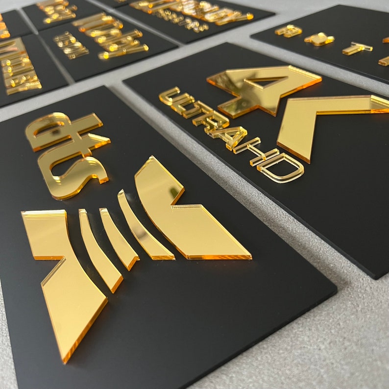 THX | Cinema Room | Home Theatre Signs | Gold Mirror | 3D Signage - Etsy