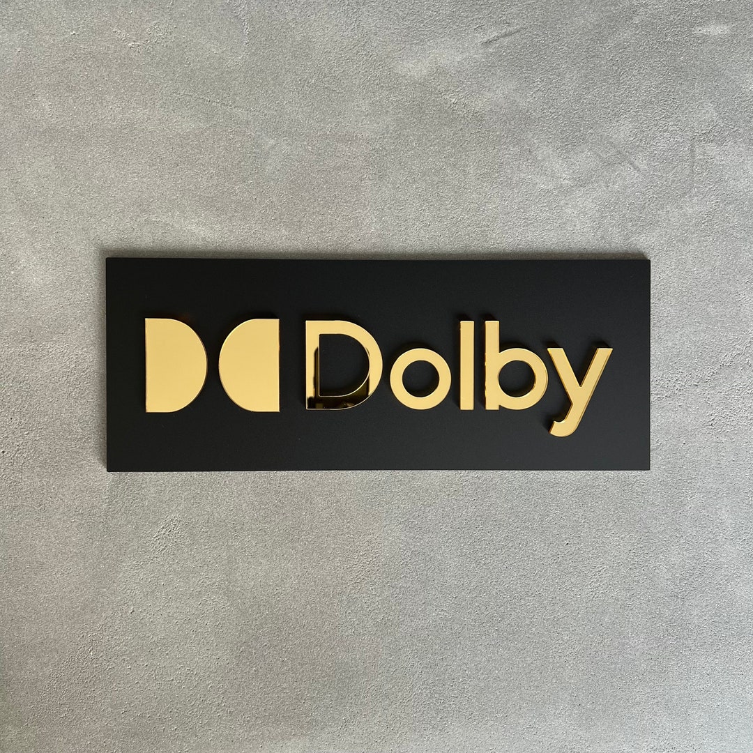 Dolby | Cinema Room | Home Theatre Signs | Gold Mirror | 3D Signage - Etsy