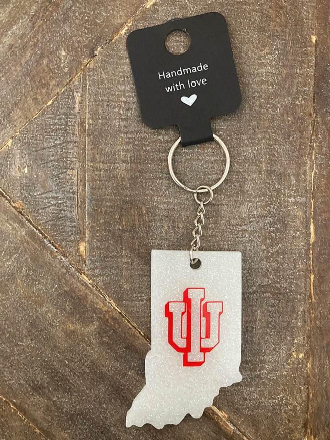 IU Indiana University Keychain - Etsy