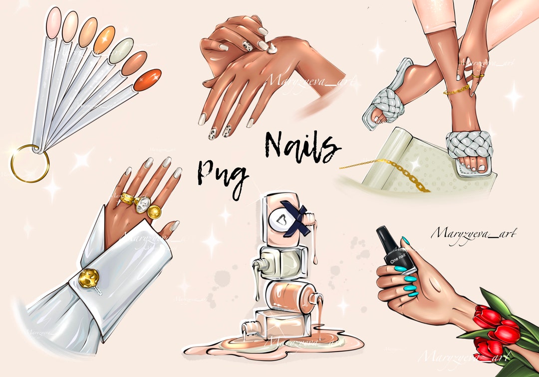 Illustration of Nails a Set for a Manicure Master, for a Beauty Salon ...