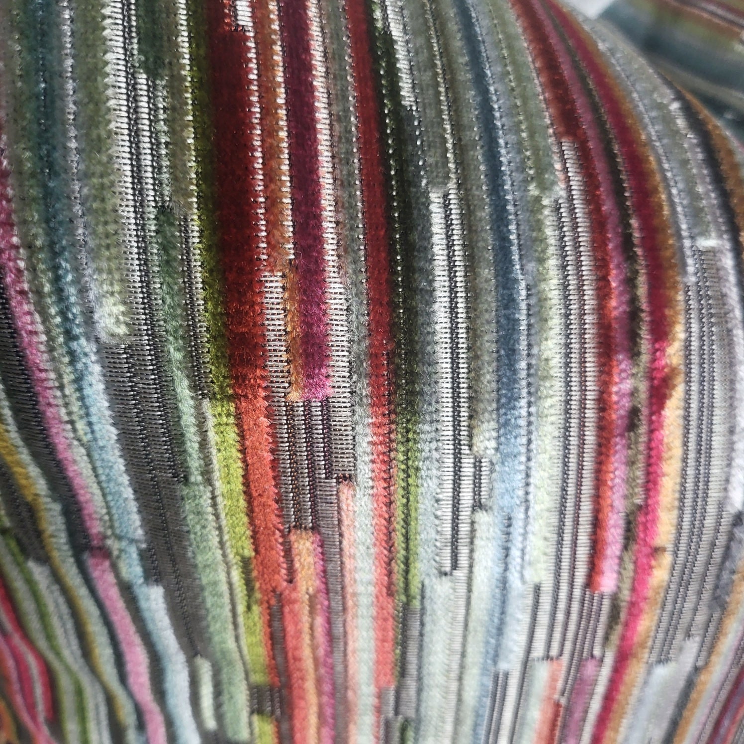 Designtex Moquette: Tokyo Luxury Pillow Cover, Cut Velvet Fabric With Tweed Back - Etsy