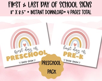 First Day of School Sign | Second Grade | Last Day of School Sign ...