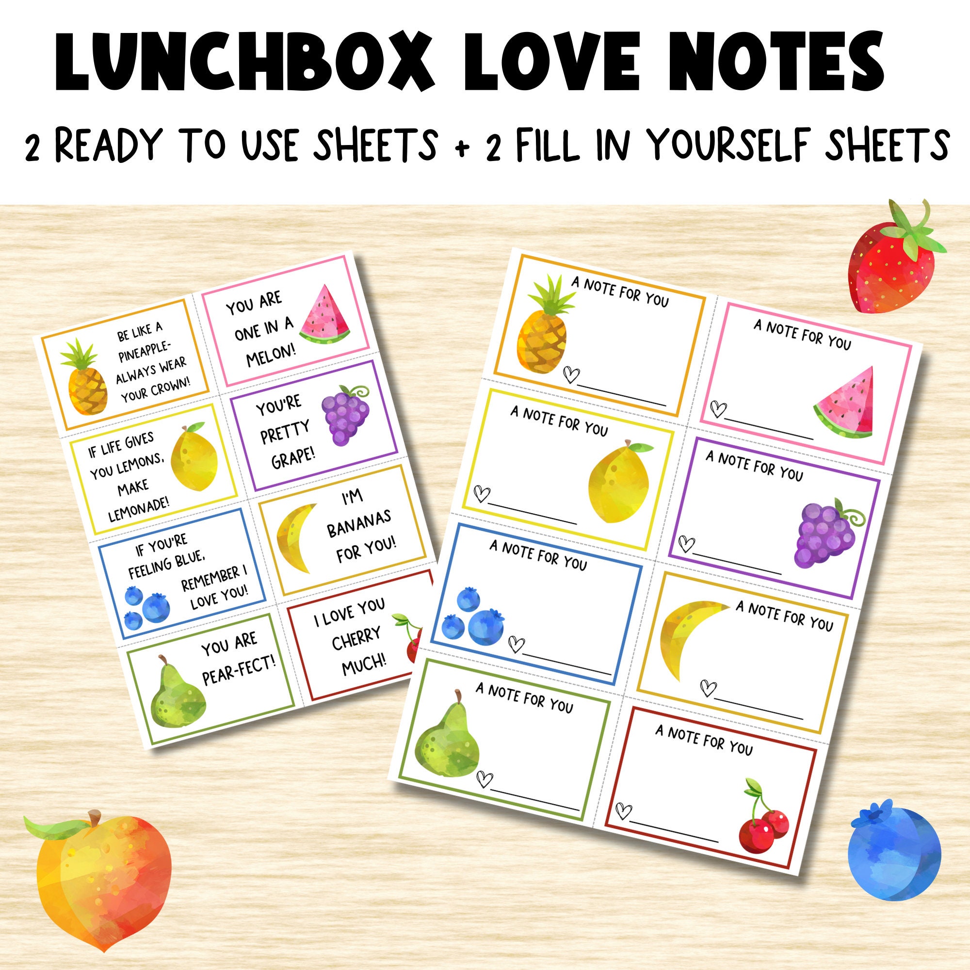 32 Lunchbox Love Notes for Kids, Positive Affirmations and Messages for ...