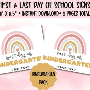First Day of School Sign | Kindergarten | Last Day of School Sign ...