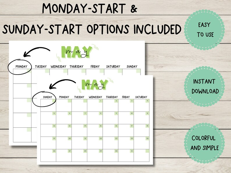 Monthly Calendar Printable Academic Year August 2023-july 2024 Monday ...