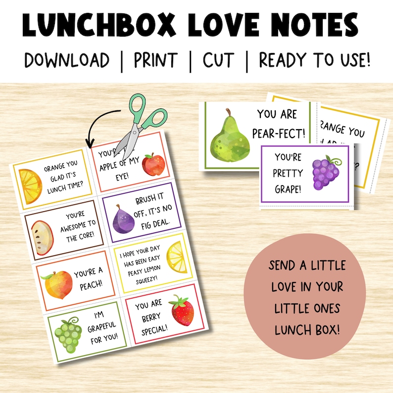 32 Lunchbox Love Notes for Kids, Positive Affirmations and Messages for ...