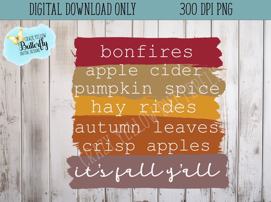 Bonfires Fall Png, Fall Sublimation, Digital Download, Fall Shirt Png ...