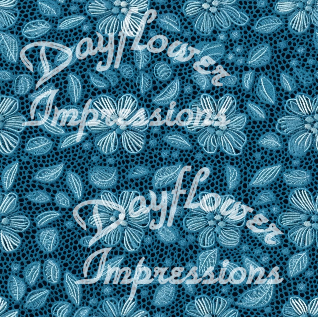 Blue Lace Eyelet Flower Simple Instant Download Seamless Printable ...