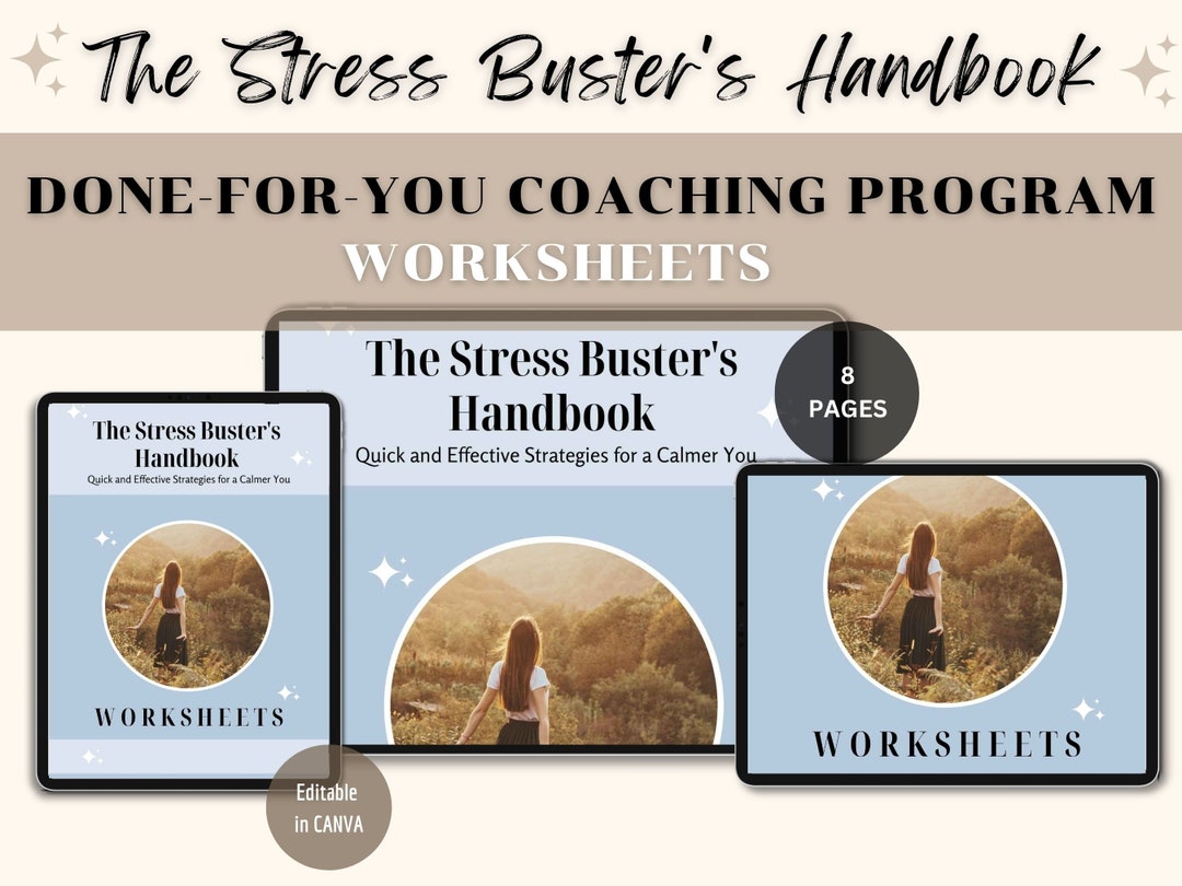 Done for You Worksheets | Stress Buster's Handbook | Brandable Coaching ...
