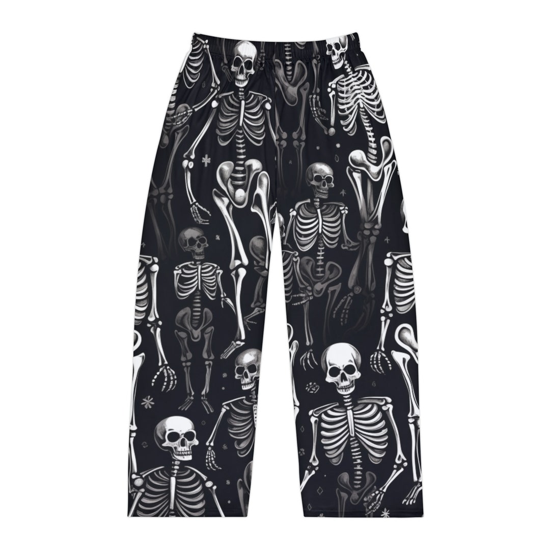 Spooky Halloween Skeleton Men's Pajama Pants AOP - Etsy UK