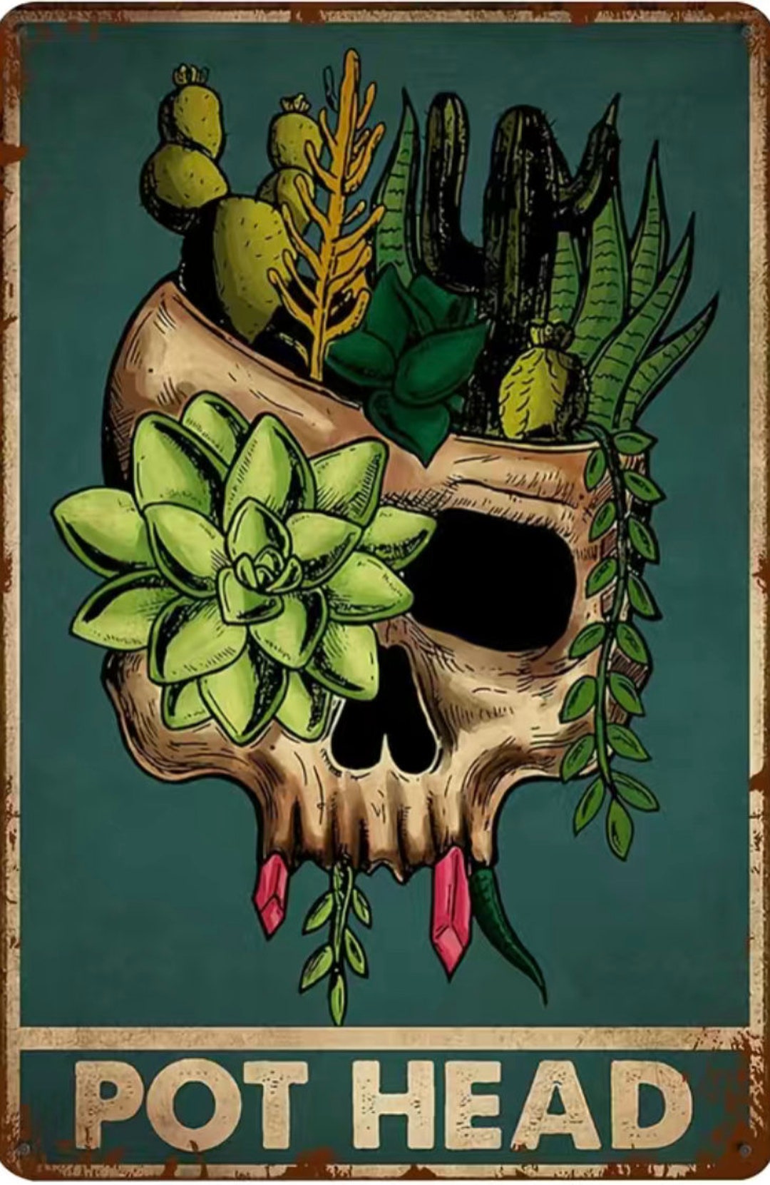 Pot Head: Vintage Tin Sign - Etsy