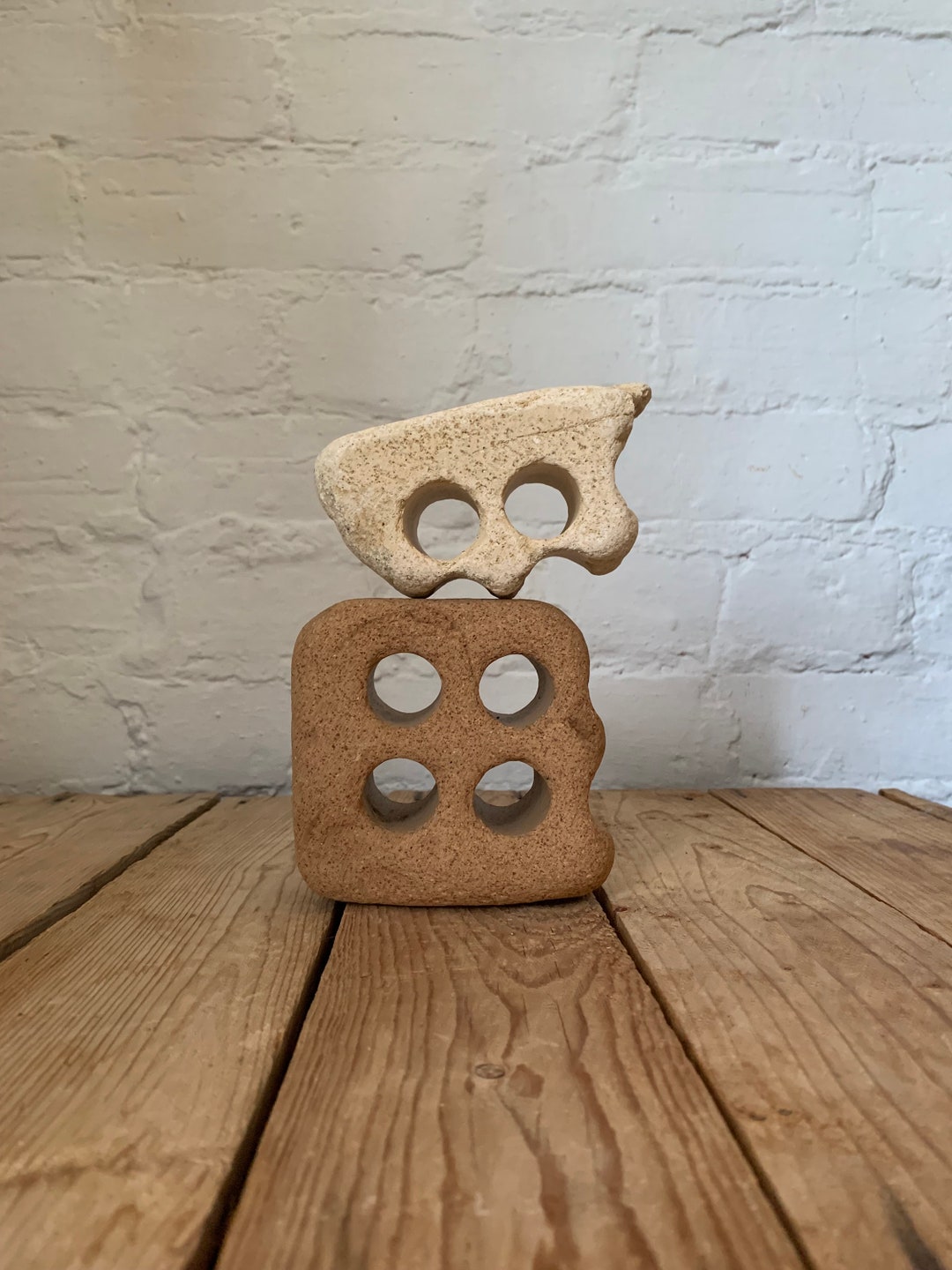 Shelf Decor Balancing Sculpture Brick Art Shelf Staging and - Etsy