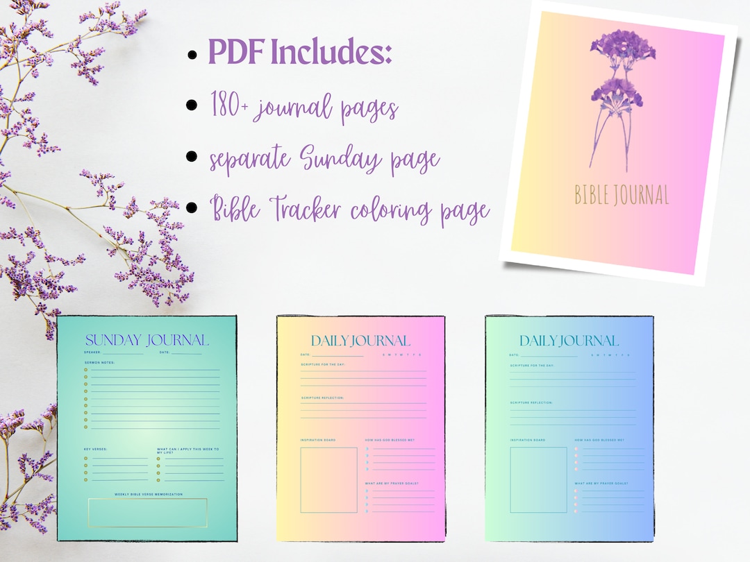 BIBLE STUDY Journal for Daily Devotions | Bible Journaling | Digital ...