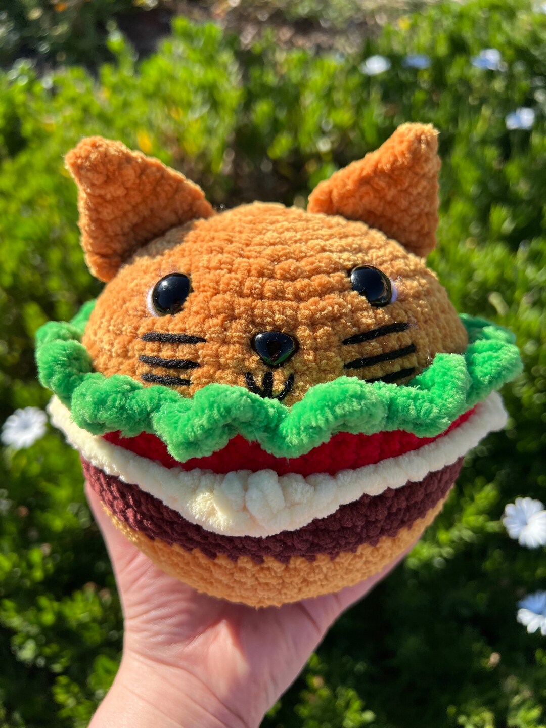 Crochet Cat Burger Pattern - Etsy