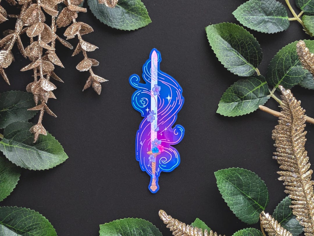 Kpop Demon Hunters Rumi Sword Vinyl Sticker | Huntrix Illustrated ...