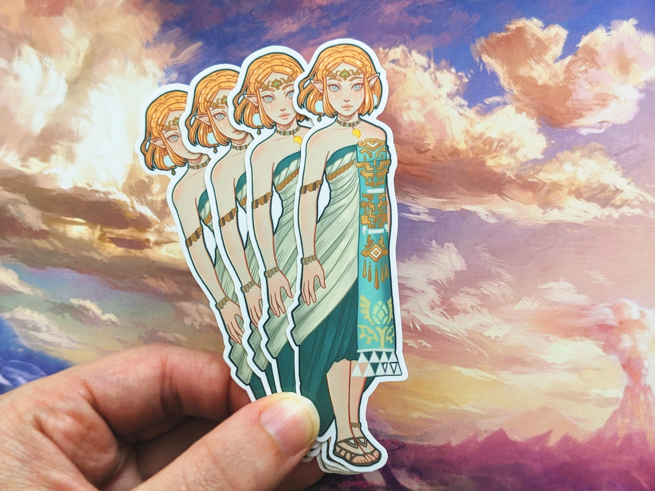 Totk Zelda Art Nouveau Waterproof Vinyl Sticker the Legend - Etsy Canada