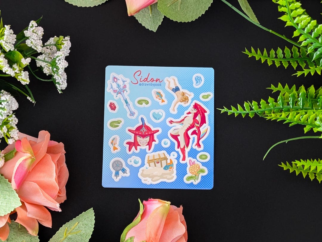 Prince Sidon + Link Waterproof Small Sticker Sheet - Breath of the Wild ...