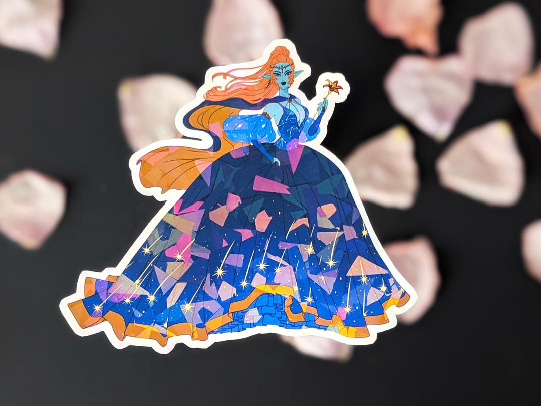 Midna Holographic Vinyl Sticker - Starry Night Sky Ballgown | the ...