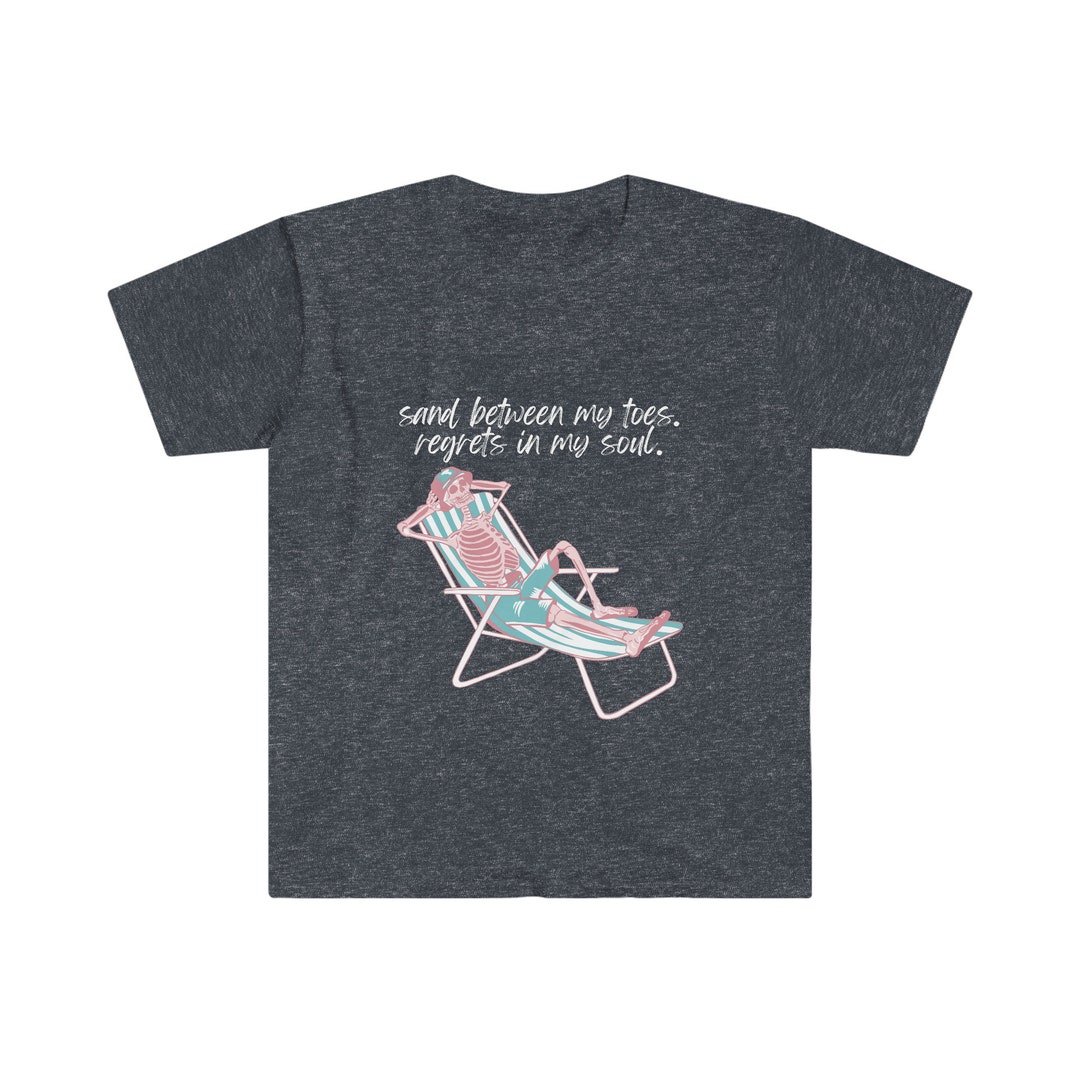 Summer Skeleton Beach Regrets T-shirt | Funny Summer Vibes Tee - Etsy