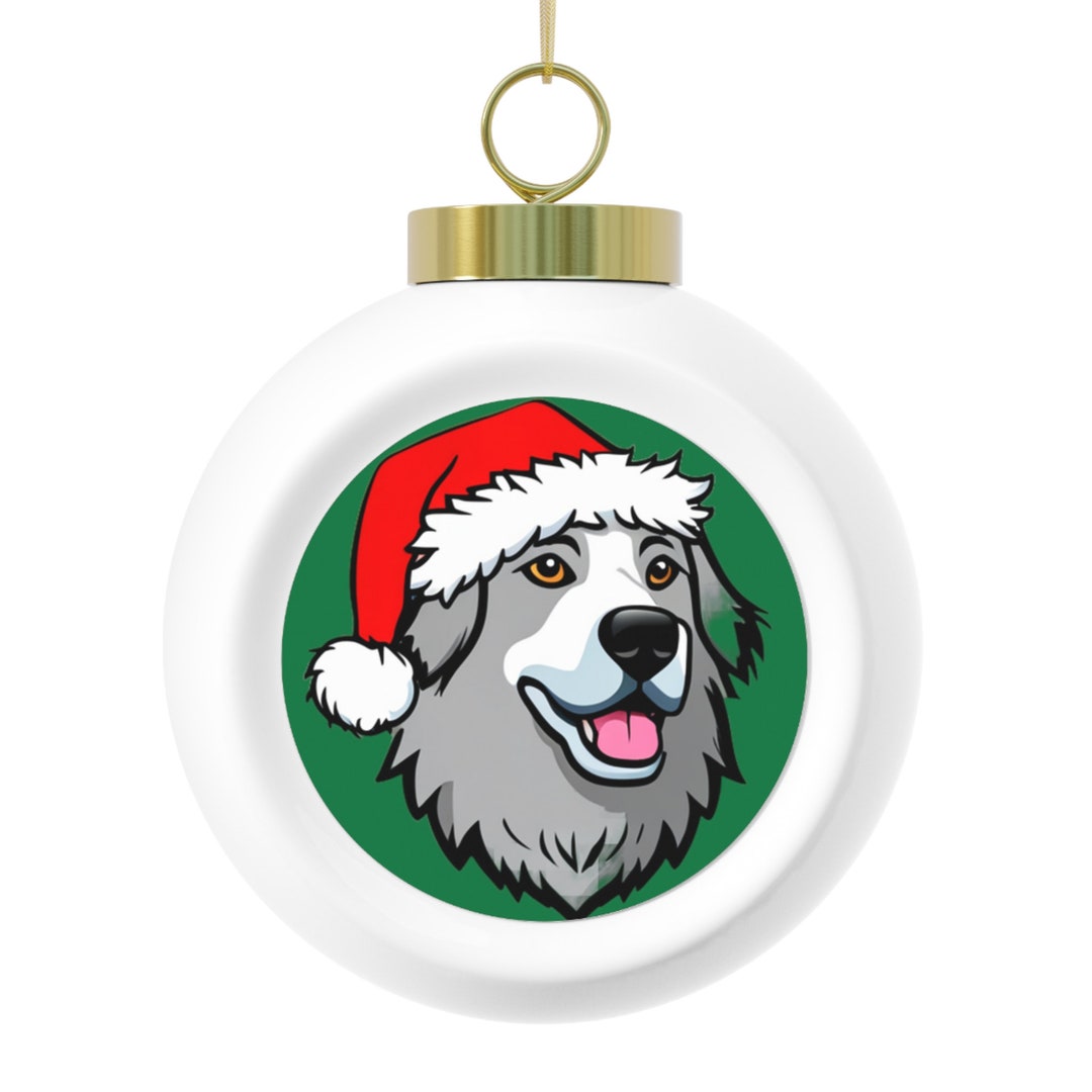 Great Pyrenees Santa Tree Christmas Ball Ornament - Etsy