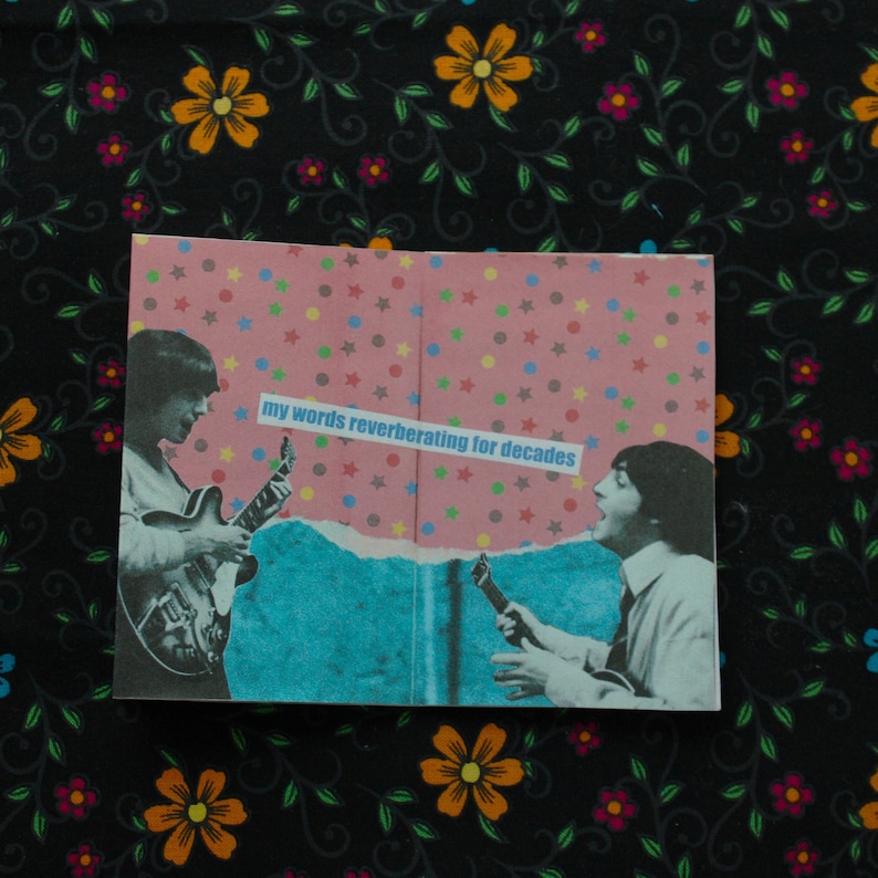 Middle Schooler With A Guitar Printable Zine | Collage and Poetry ...