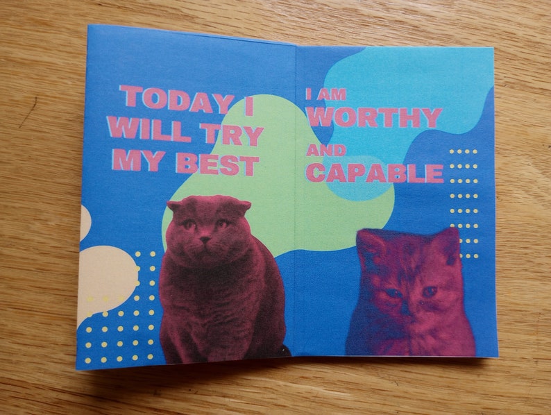 Cat Affirmations Printable Zine Affirmations, Positive Quotes, Self ...