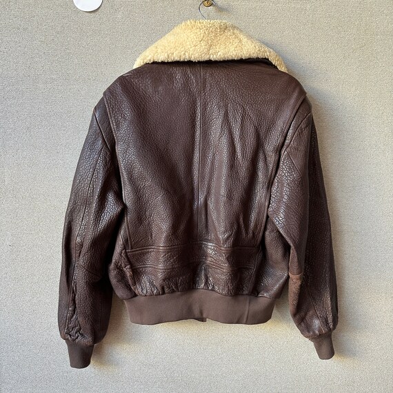 Vintage Leather Aviator Jacket - Gem