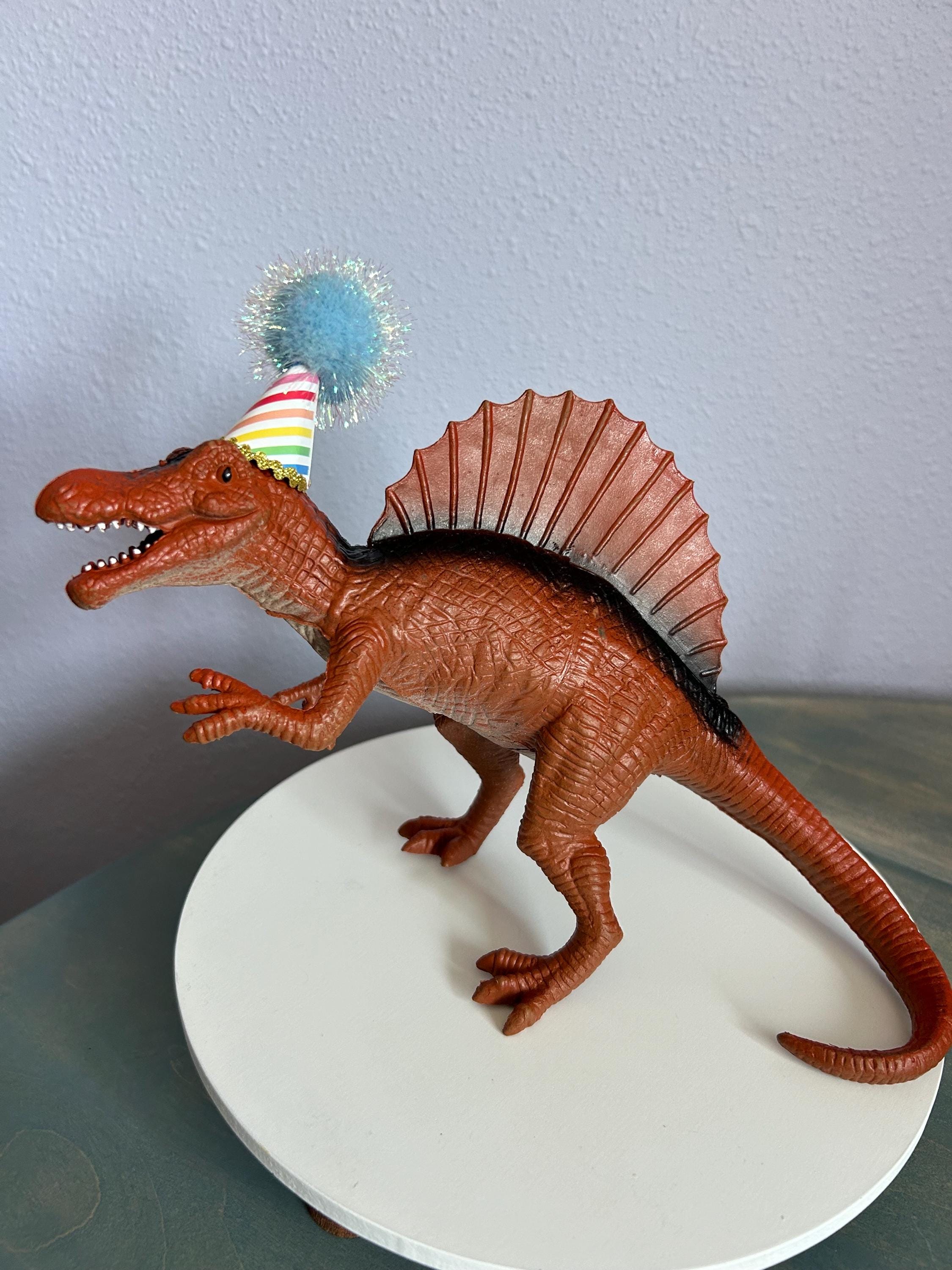 Dinosaur Large Spinosaurus Birthday Cake Topper W/ Party Hat - Etsy