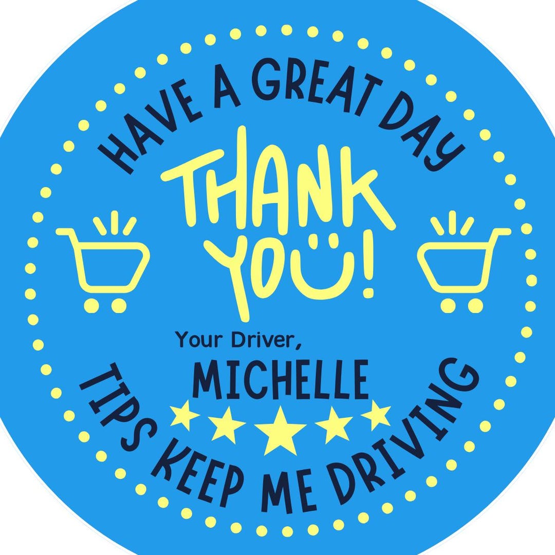 108 Each Spark Driver/ Delivery/ Shipt/ Instacart/ Thank You Rating ...