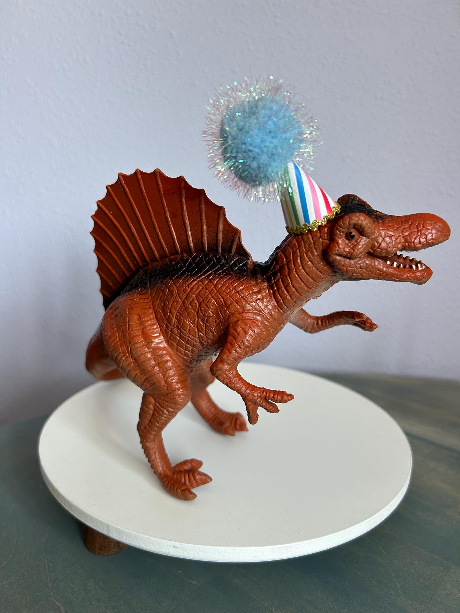 Dinosaur Large Spinosaurus Birthday Cake Topper W/ Party Hat - Etsy