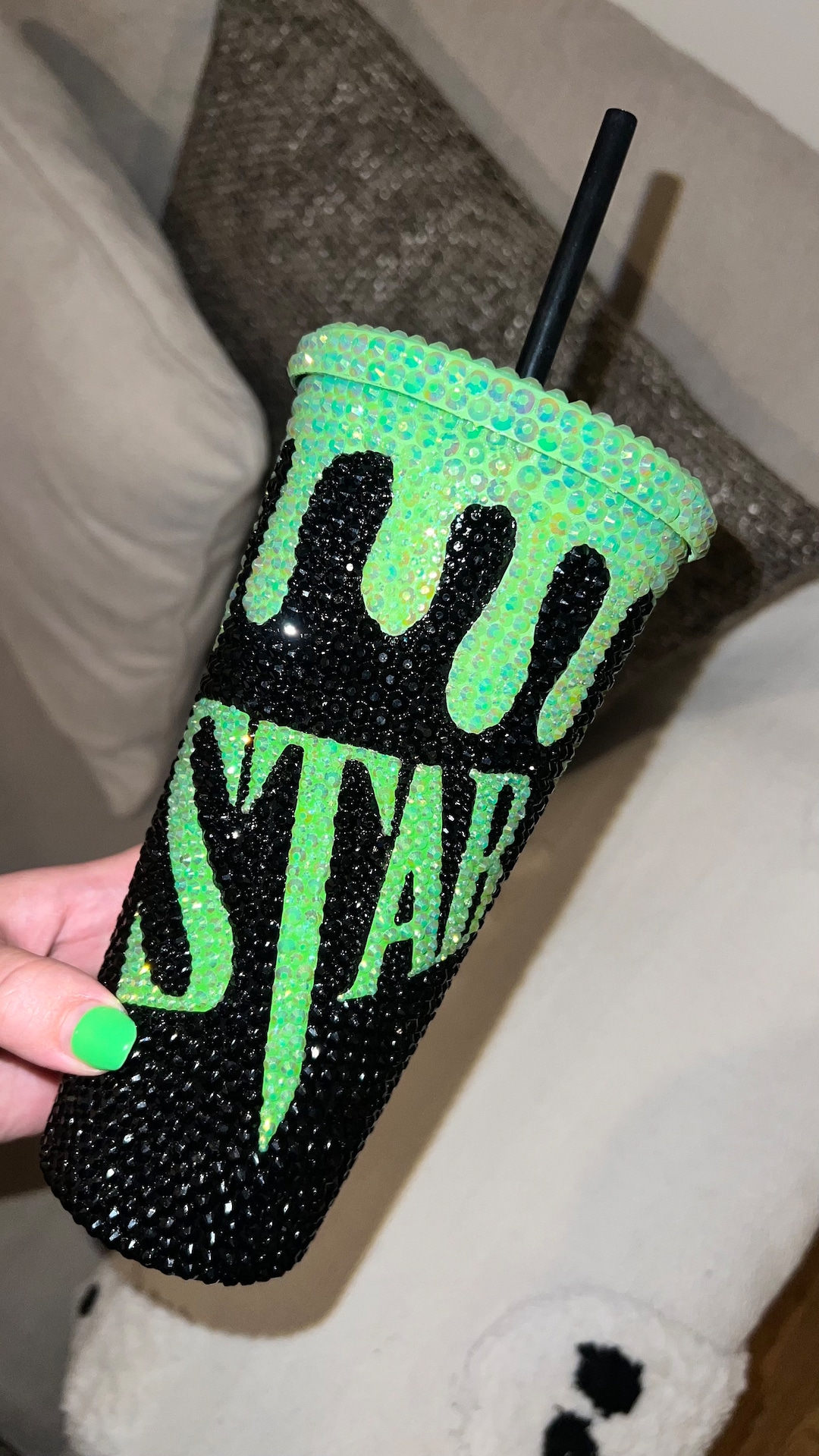 Scream Ghostface Bling/ Crystal Cup With Double Walled Cup With Lid ...