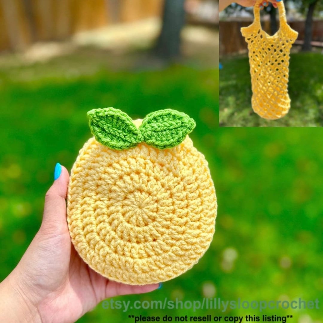 Crochet Fruit Foldable/collapsible Grocery Bag - Etsy