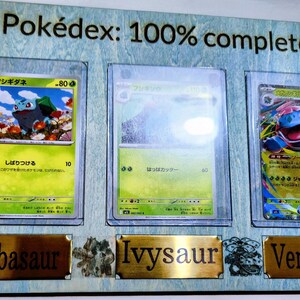 3-stage Pokémon Evolution Card Display Plaque - Etsy
