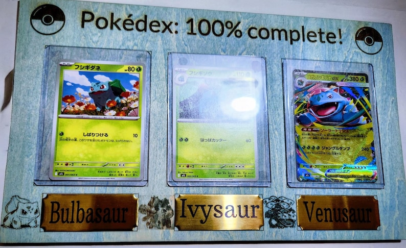 3-stage Pokémon Evolution Card Display Plaque - Etsy